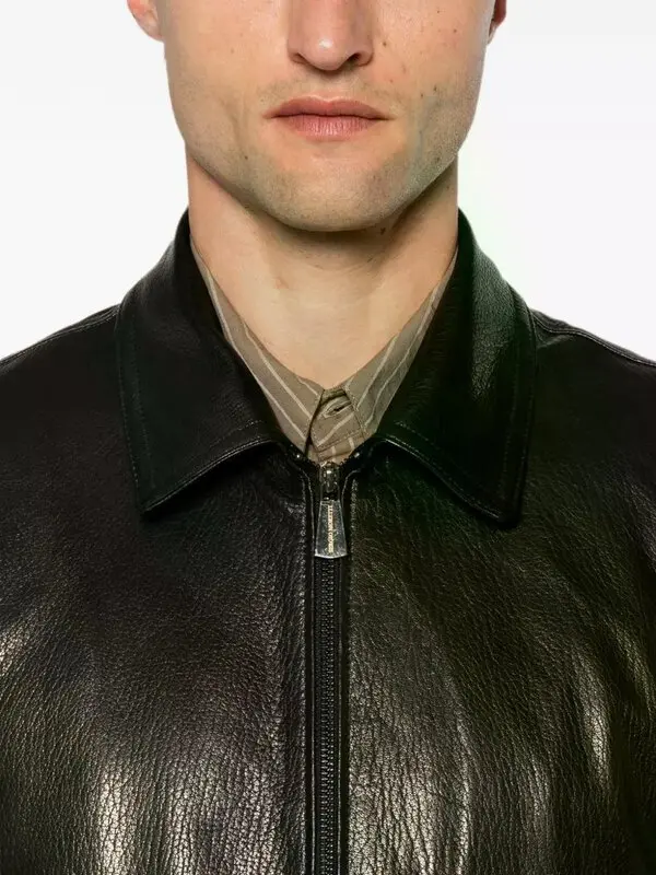 SERGIO MORETTI FIRENZE Grainy Leather Jacket