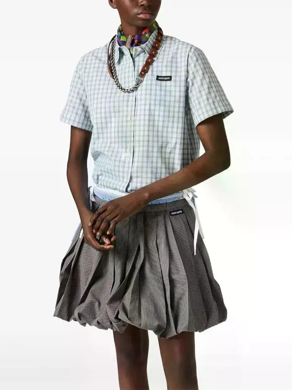 Miu Miu Checked Poplin Shirt