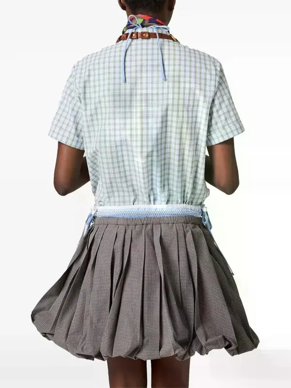 Miu Miu Checked Poplin Shirt