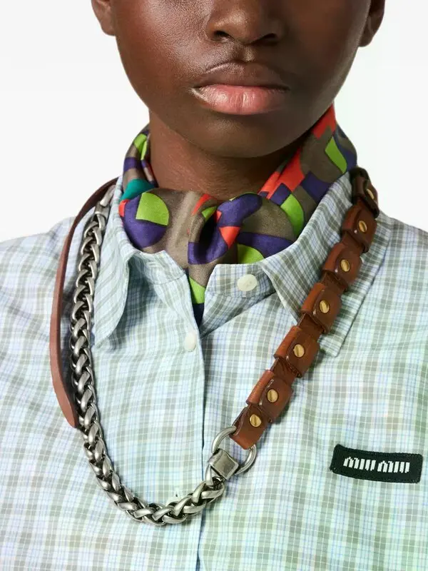 Miu Miu Checked Poplin Shirt