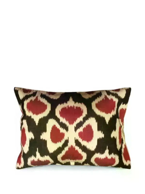 LES-OTTOMANS Ikat-print Cushion
