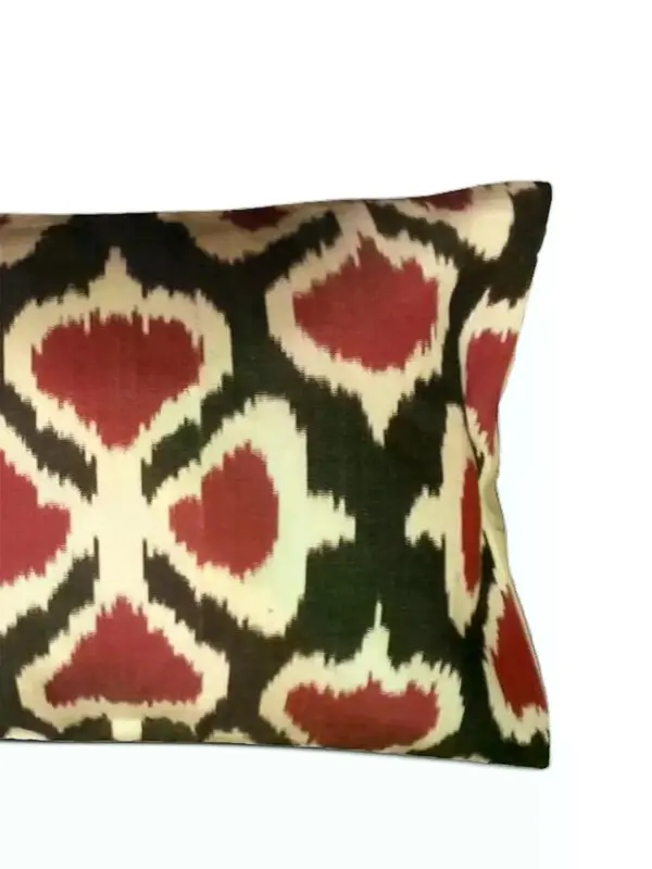 LES-OTTOMANS Ikat-print Cushion