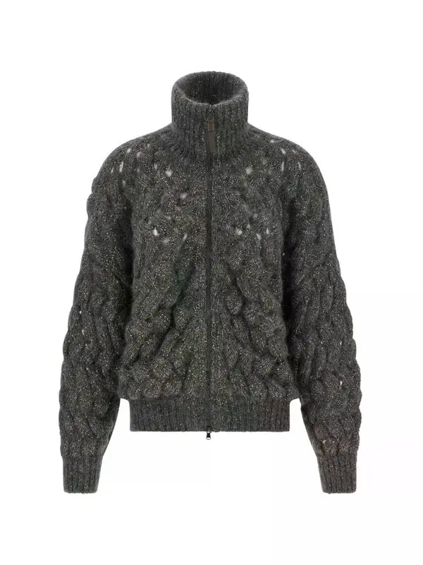 Brunello Cucinelli Dazzling Waves Sequin-embellished Cardigan