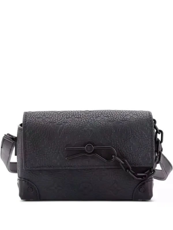 LOUIS VUITTON Steamer Wearable Wallet Monogram Taurillon Leather Crossbody Bag - Black