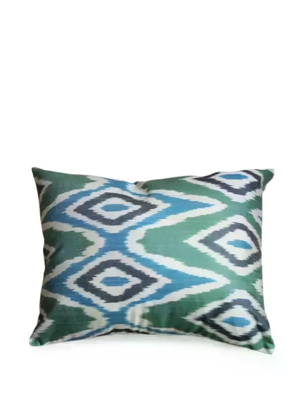 LES-OTTOMANS Ikat-pattern Cushion
