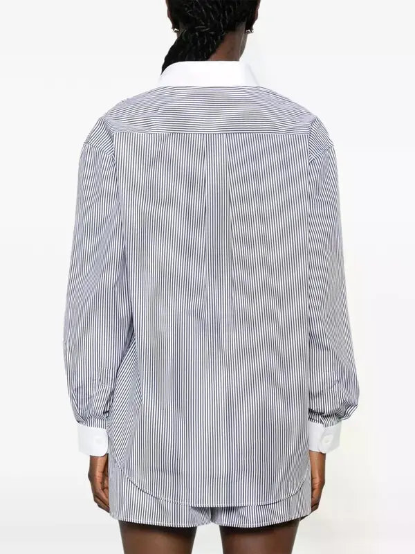 SPORTY & RICH Striped Cotton Shirt