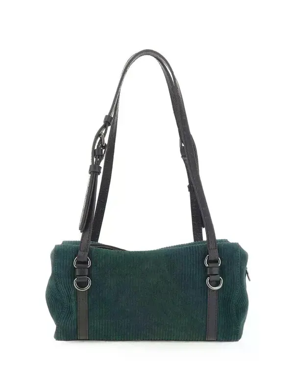 GIANNI CHIARINI Terry Ribbed-suede Shoulder Bag - Green