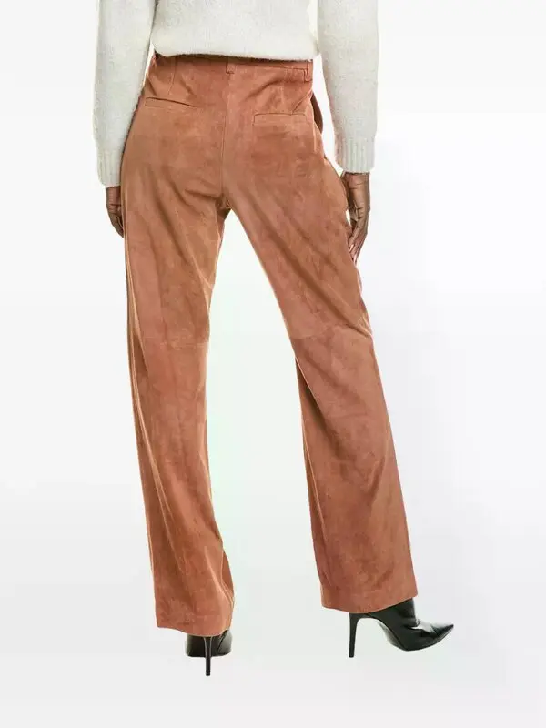 Brunello Cucinelli Suede Pleated Trousers