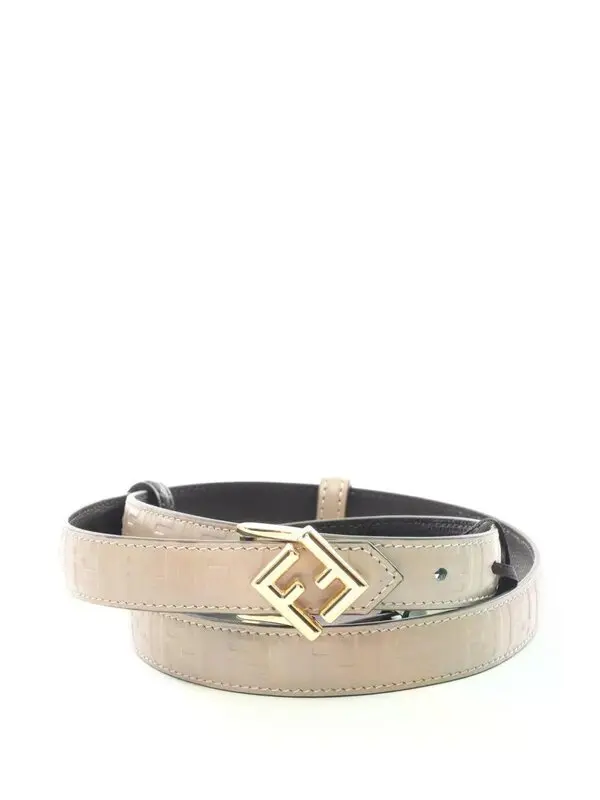 Fendi Ff Diamond Reversible Belt - Black