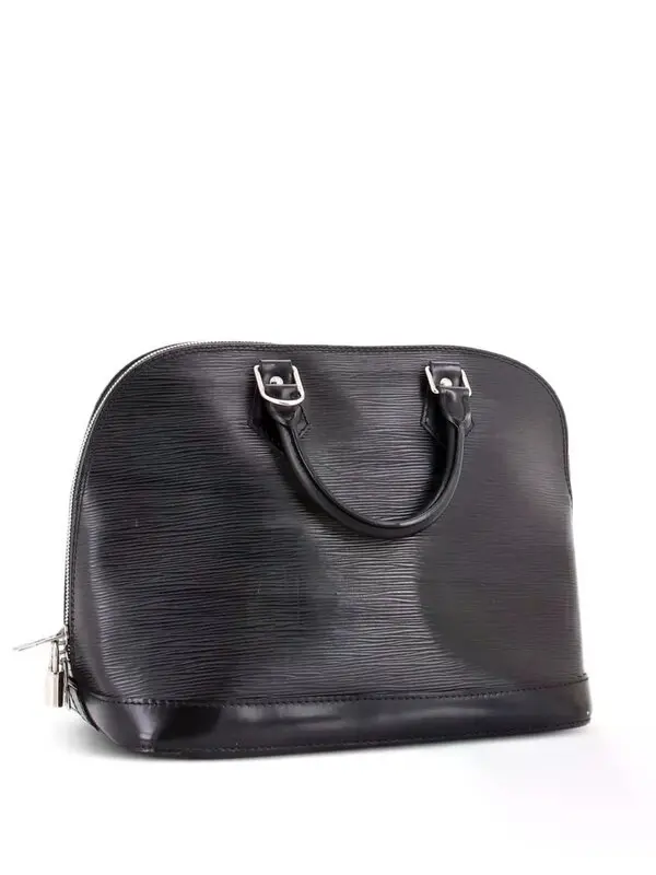 LOUIS VUITTON Epi Leather Alma Pm Satchel - Black
