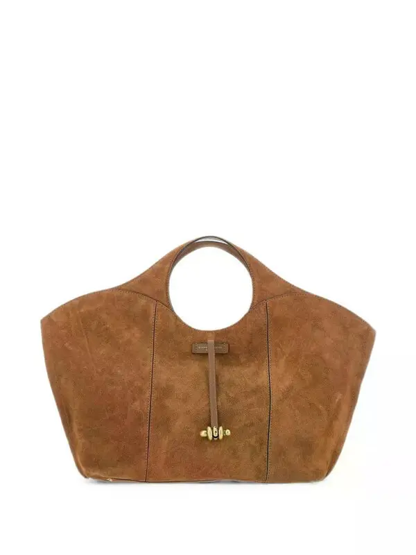 GIANNI CHIARINI Infinity Suede Tote Bag - Brown