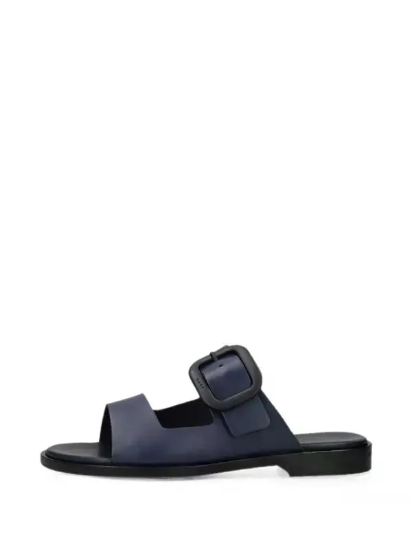 FRAU Leather Flat Sandals With Buckle Detail
