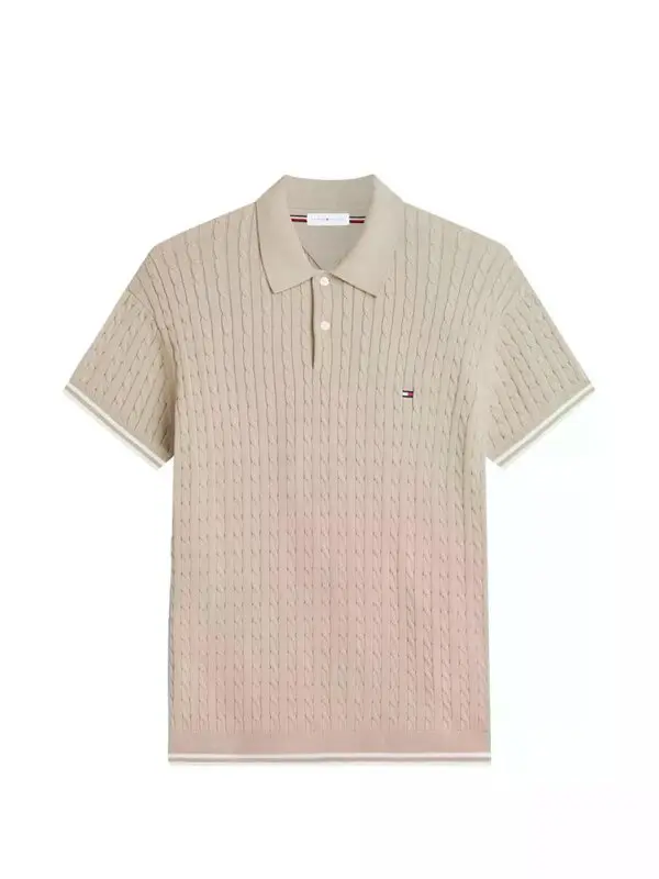 Tommy Hilfiger Cable-knit Short-sleeve Polo Shirt