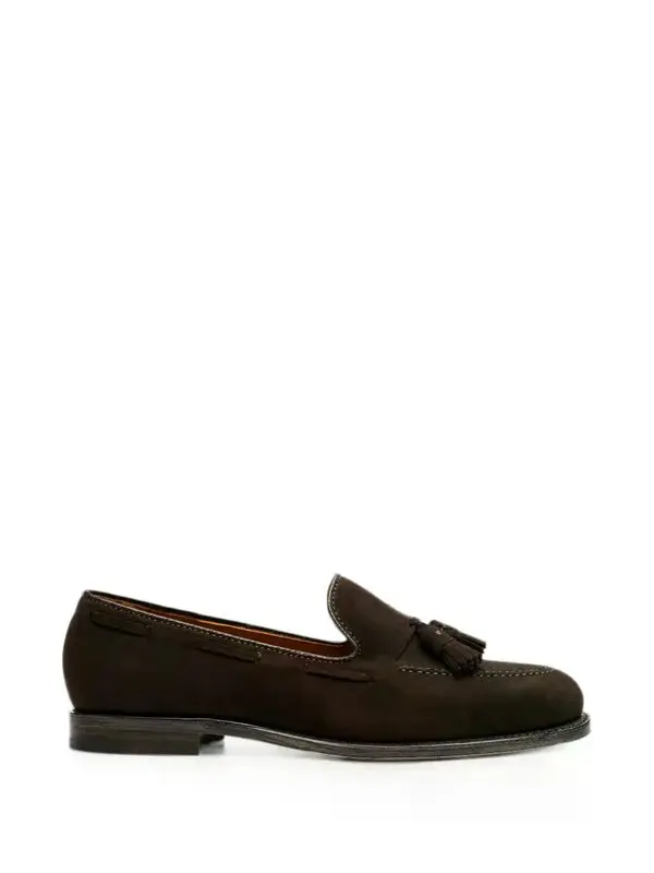 Alden Tassel Detail Leather Loafers - Brown