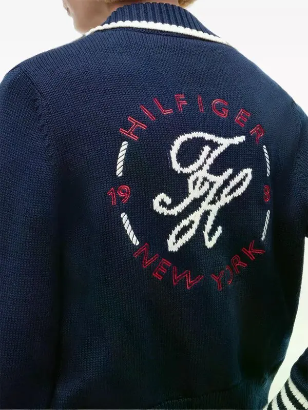 Tommy Hilfiger Logo Embroidered Button-up Cardigan