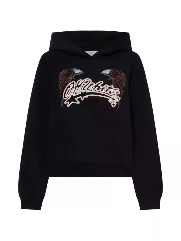Off-White Swarovski Crystal-embellished Hoodie - Black