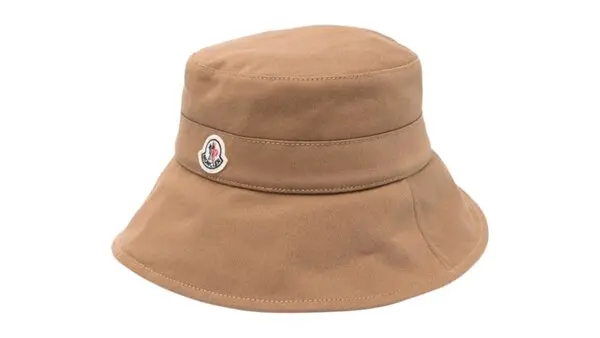 Moncler Drawstring Cord Bucket Hat - Beige