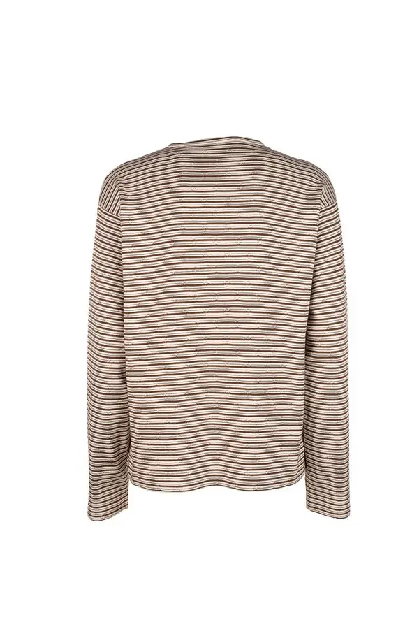 Miu Miu Striped Long Sleeve Knitwear