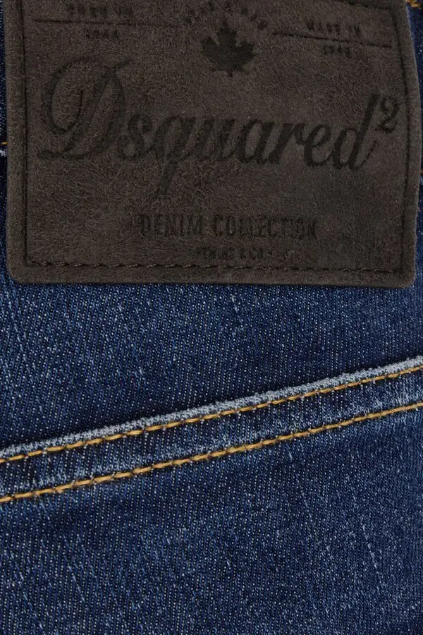 Dsquared2 Distressed Dark Wash Slim Fit Jeans - Multicolor