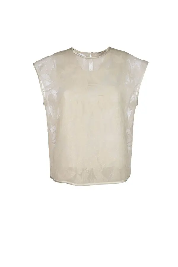 Peserico Embellished Sheer Blouse - Multicolor