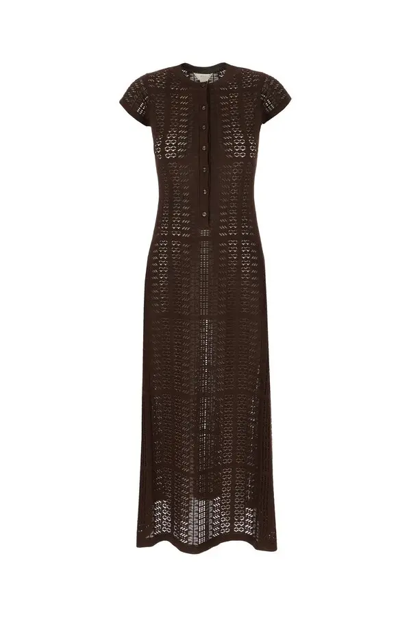 Malo Crocheted Button-front Maxi Dress - Multicolor