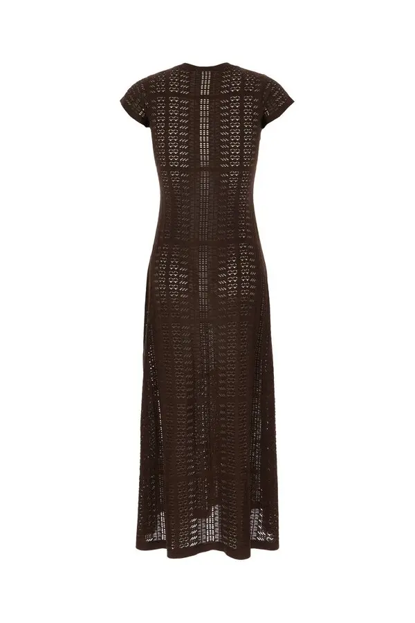 Malo Crocheted Button-front Maxi Dress