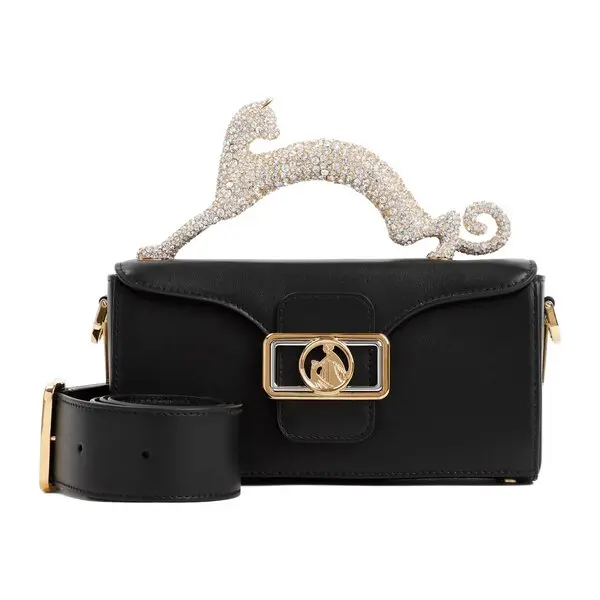 LANVIN Nano Pencil Cat Strass Bag - Black