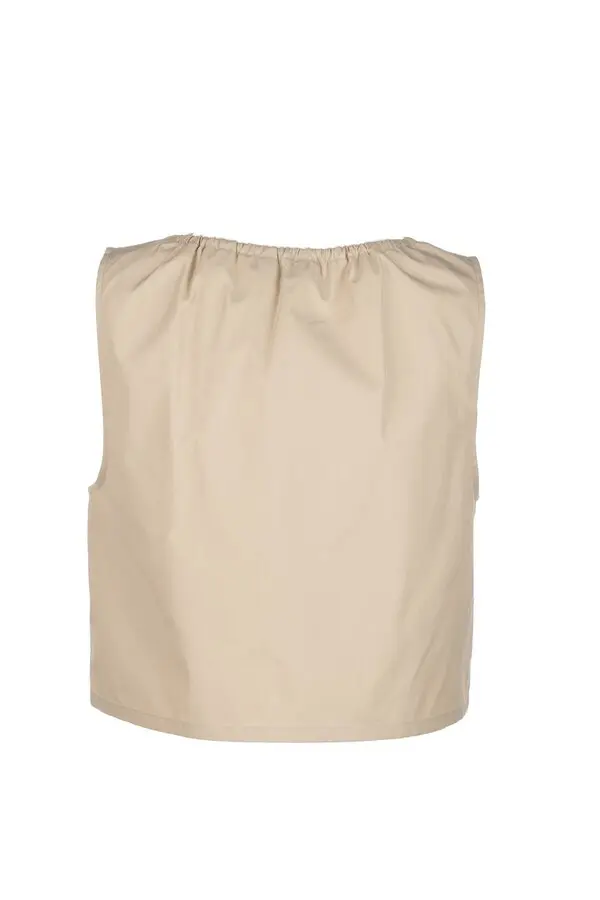 Miu Miu Sleeveless Top With Tie Detail