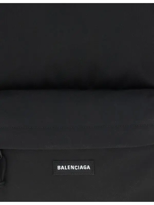 Balenciaga Explorer Backpack With Logo - Black