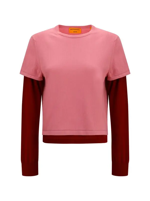 Guest In Residence Layered Sweater - Pink