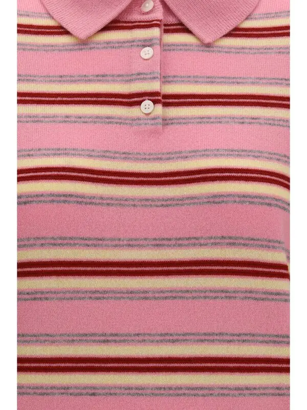 Guest In Residence Striped Polo Sweater