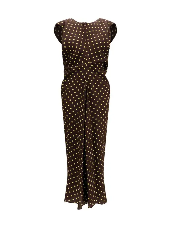Marni Printed Polka Dot Crepe Dress