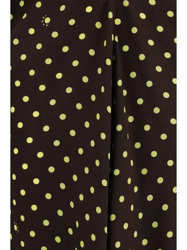 Marni Printed Polka Dot Crepe Dress