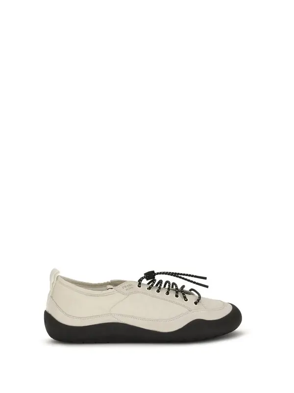Prada Leather And Fabric Sneakers