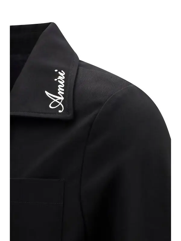 Amiri Script Collar Cotton Shirt Jacket