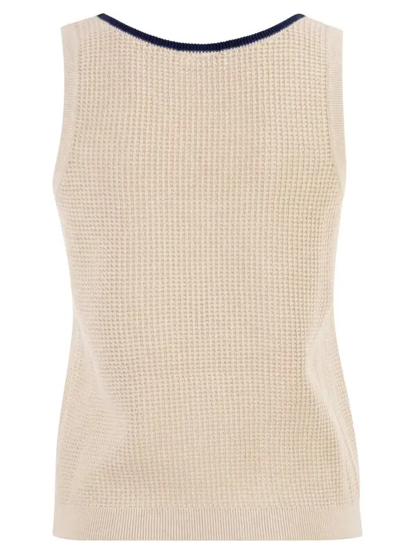 Brunello Cucinelli Cotton Mesh Knit Top