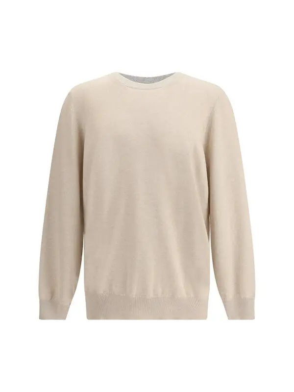 Brunello Cucinelli Cashmere Crew Neck Sweater - Cream