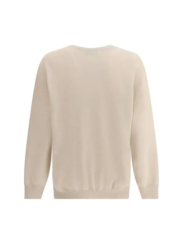 Brunello Cucinelli Cashmere Crew Neck Sweater - Cream