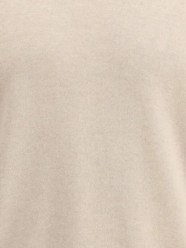 Brunello Cucinelli Cashmere Crew Neck Sweater - Cream