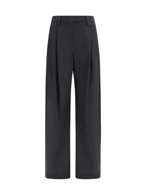 Brunello Cucinelli Tailored Virgin Wool Pants - Gray