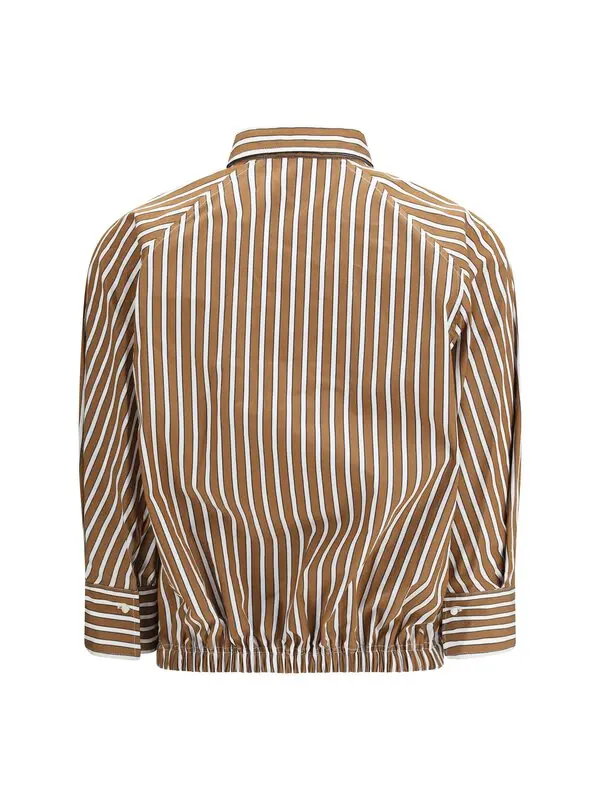 Brunello Cucinelli Shadow Stripe Poplin Shirt - Brown