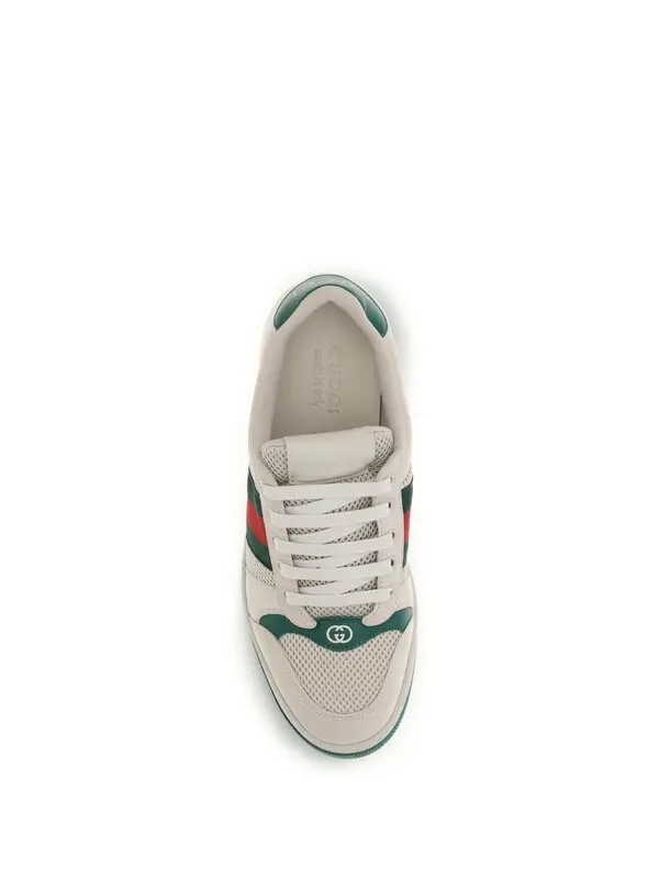 Gucci Screener Sneakers With Vintage Aesthetic - Cream