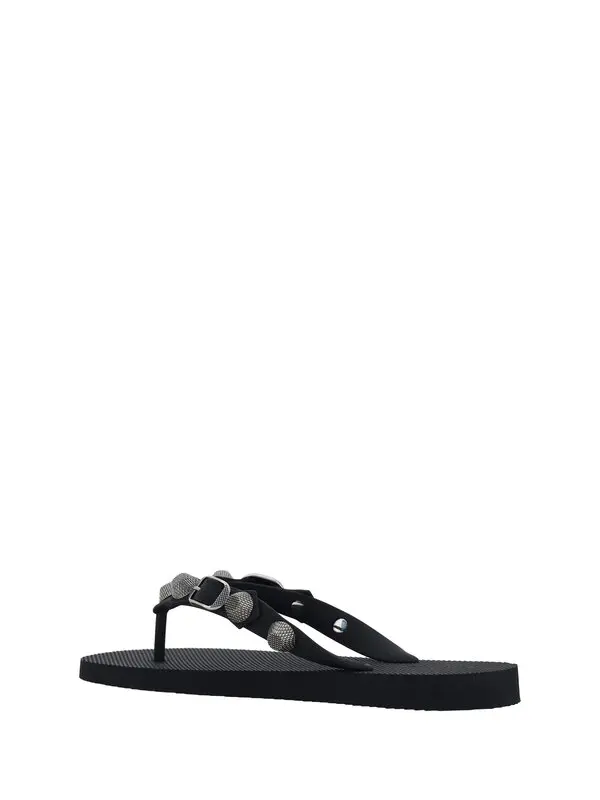Balenciaga Cagole Studded Flip Flops