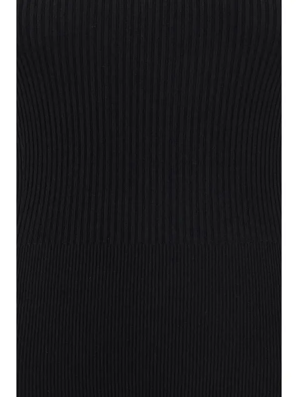 Alaïa Ribbed Knit Sleeveless Bodysuit - Black