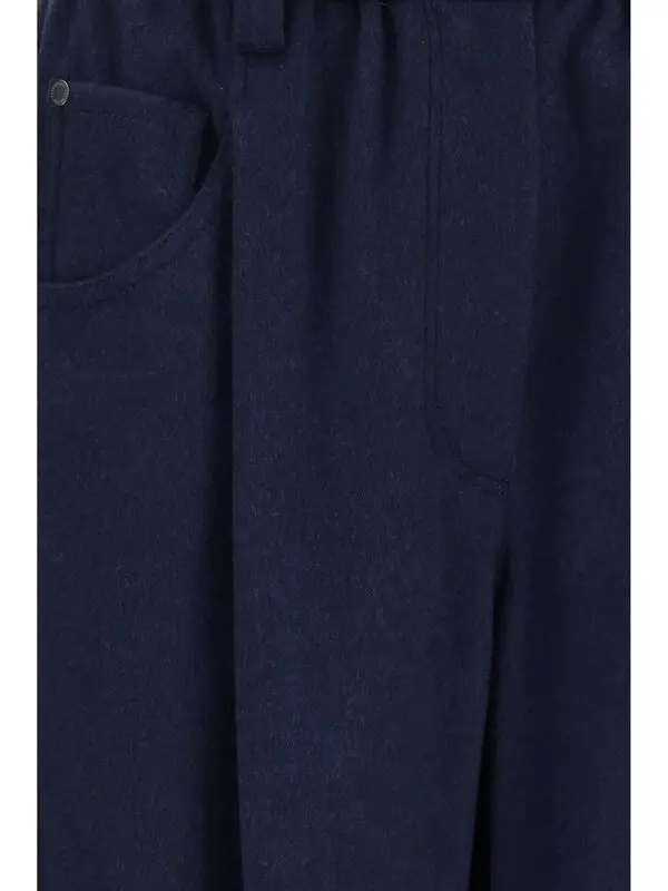 Brunello Cucinelli Stretch Wool Trousers - Blue