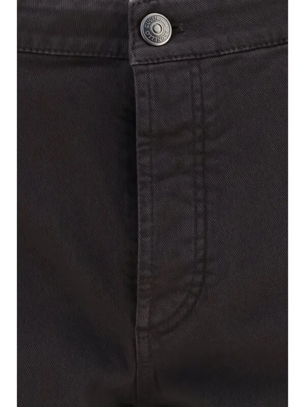 Brunello Cucinelli Cotton Jeans With Turn-up Hem - Brown