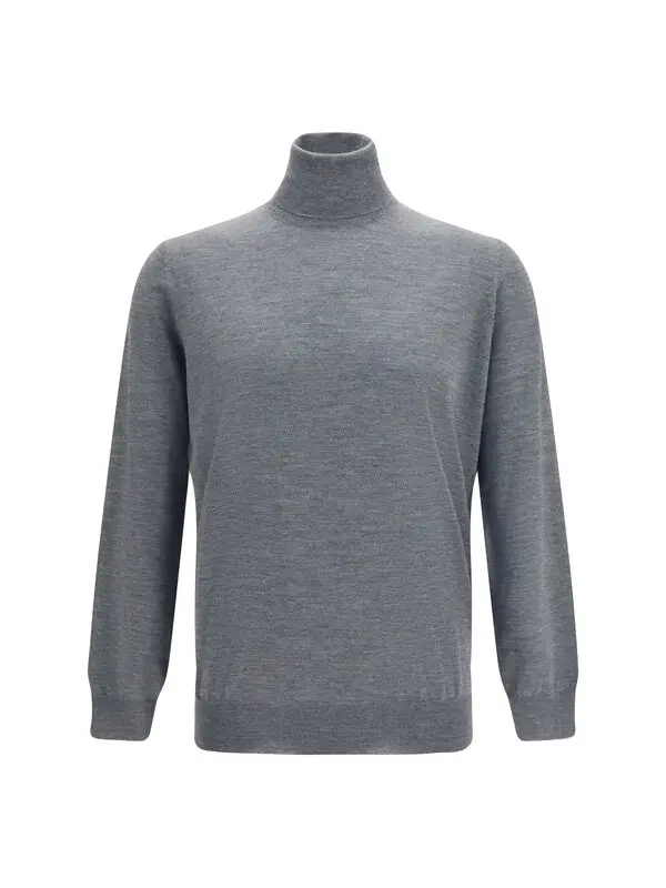 Brunello Cucinelli Wool Turtleneck Sweater - Gray