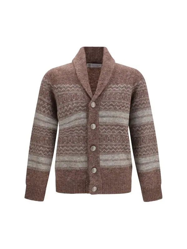 Brunello Cucinelli Ethnic Pattern" Cardigan - Multicolor