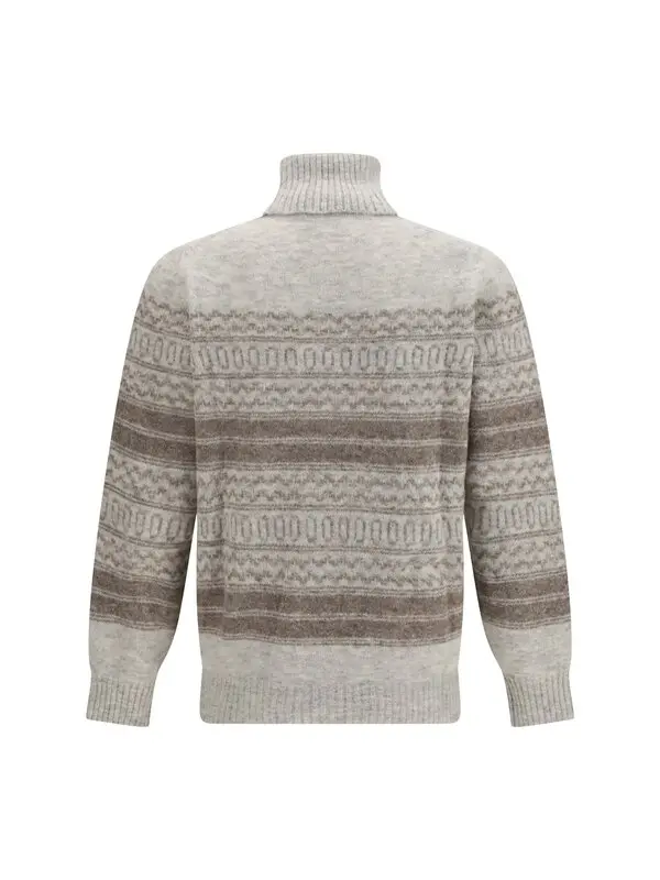 Brunello Cucinelli Fair Isle Knit Turtleneck Sweater