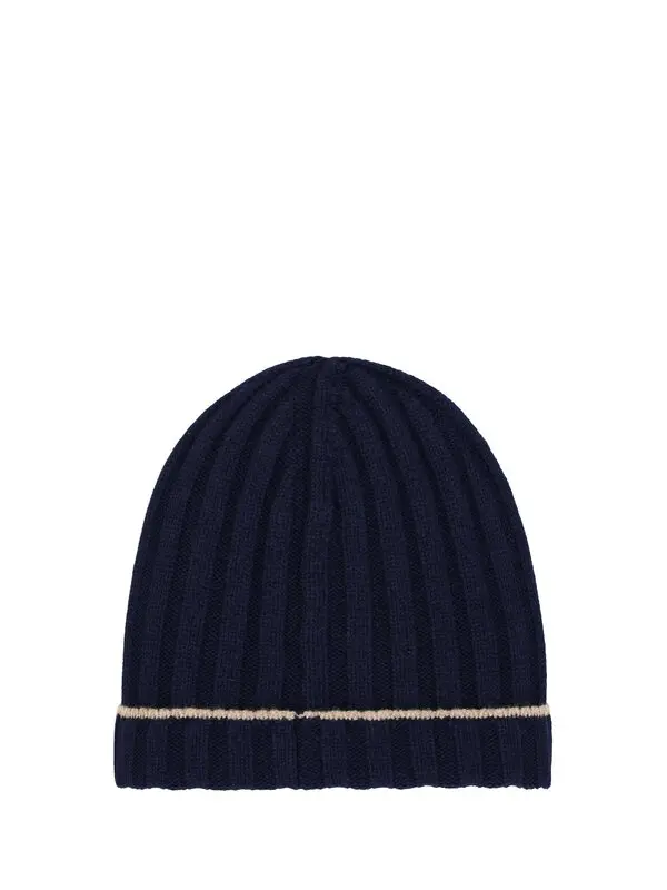 Brunello Cucinelli Cashmere Beanie Hat - Blue